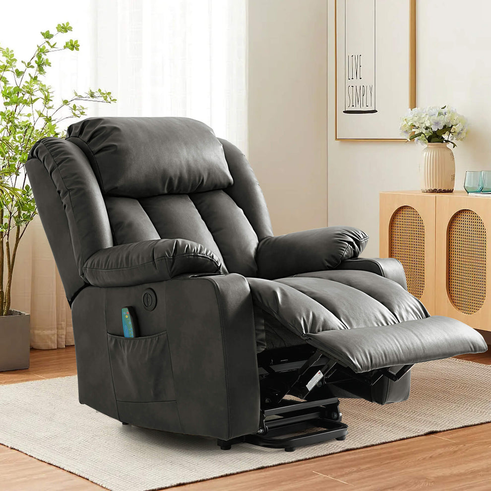 Luxury Power Lift Recliner Chair with Vibration Massage and Heating, w ...