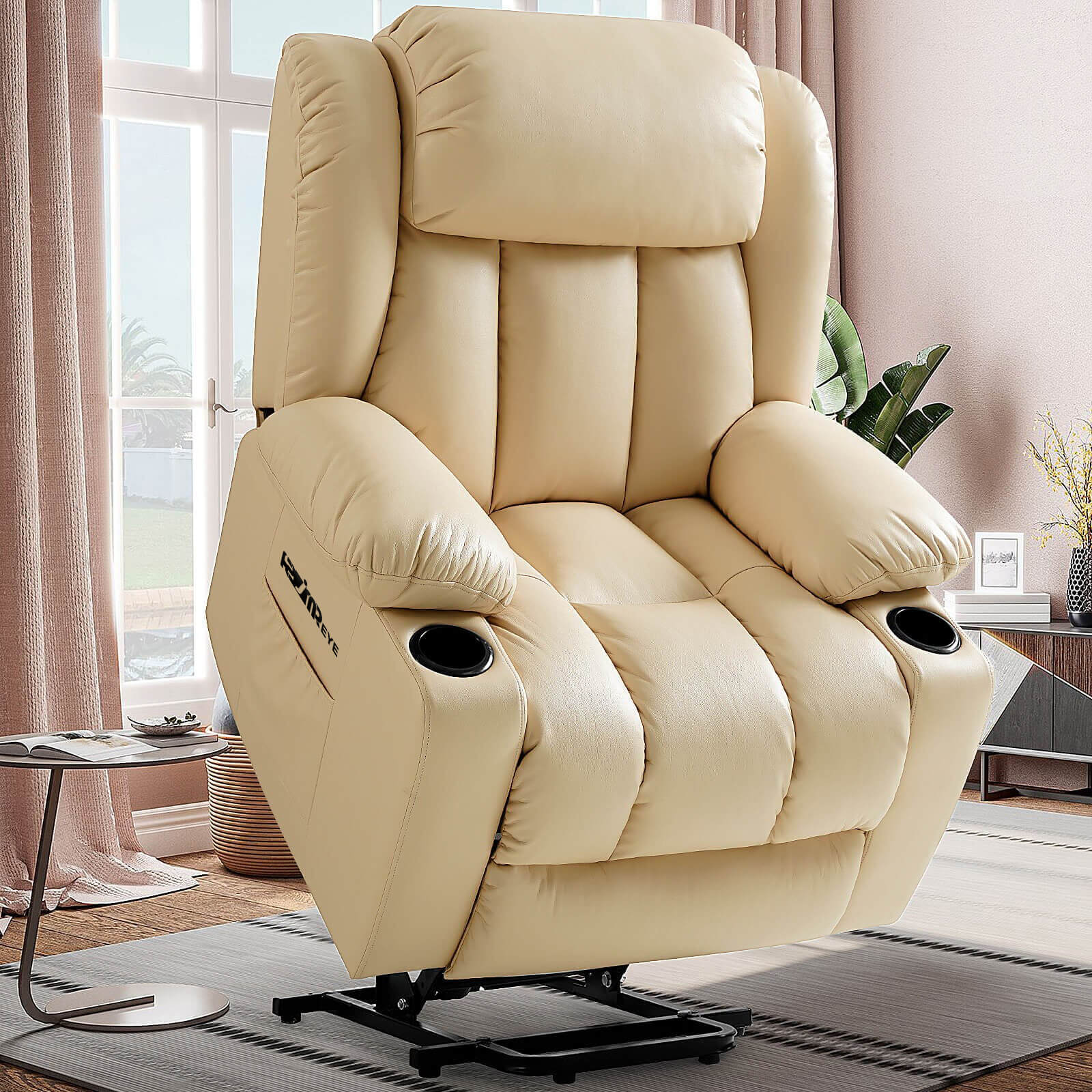 ASJMREYE Luxury Power Lift Recliner Massage Chair with Vibration Massa